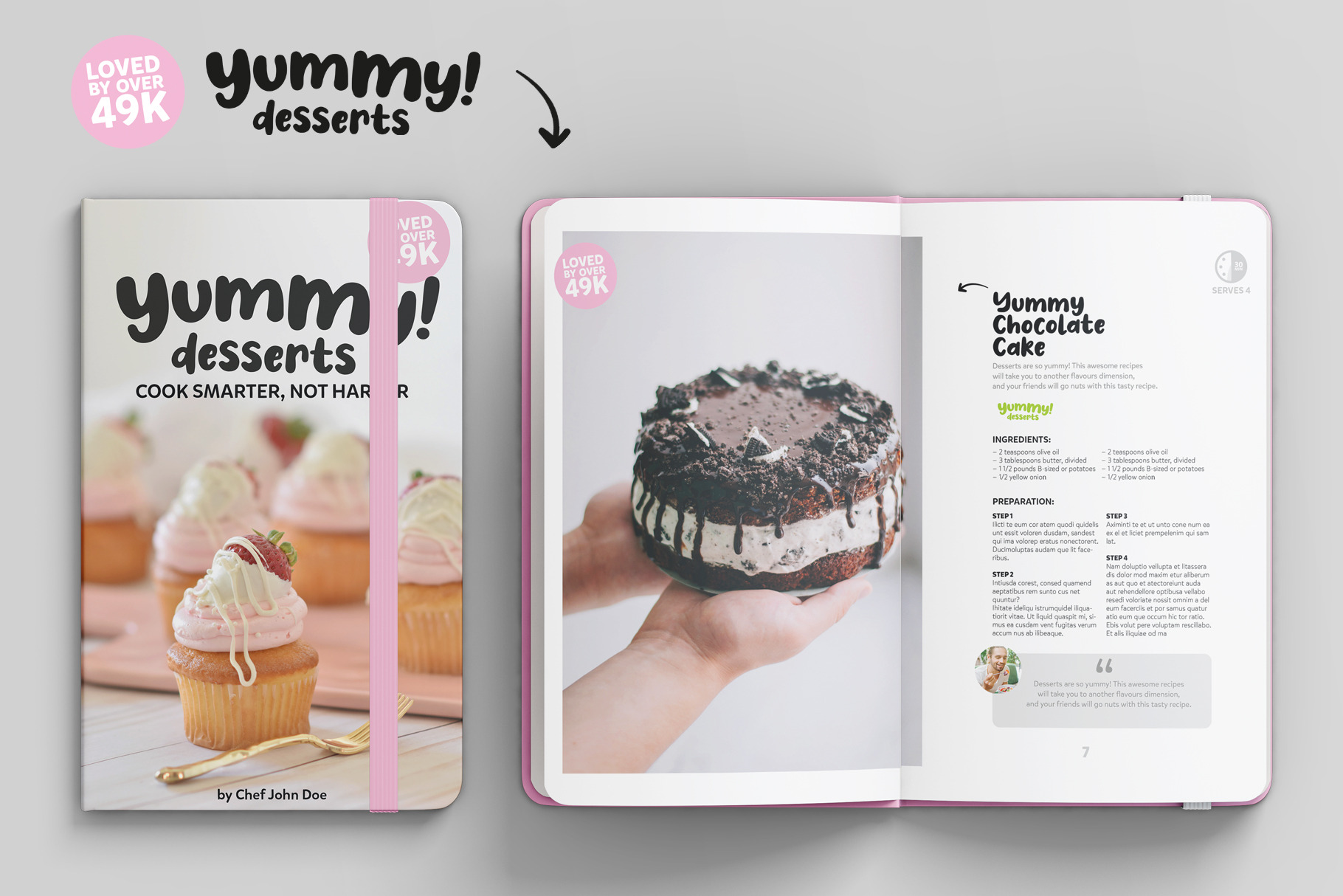 Desserts Cookbook Magazine Template, a Magazine Template by ...