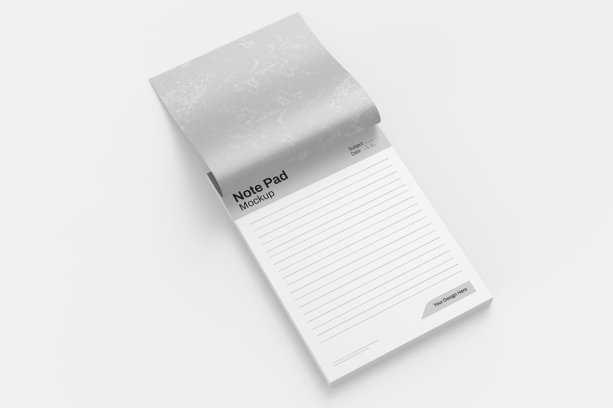 Notepad Planner Mockup PSD