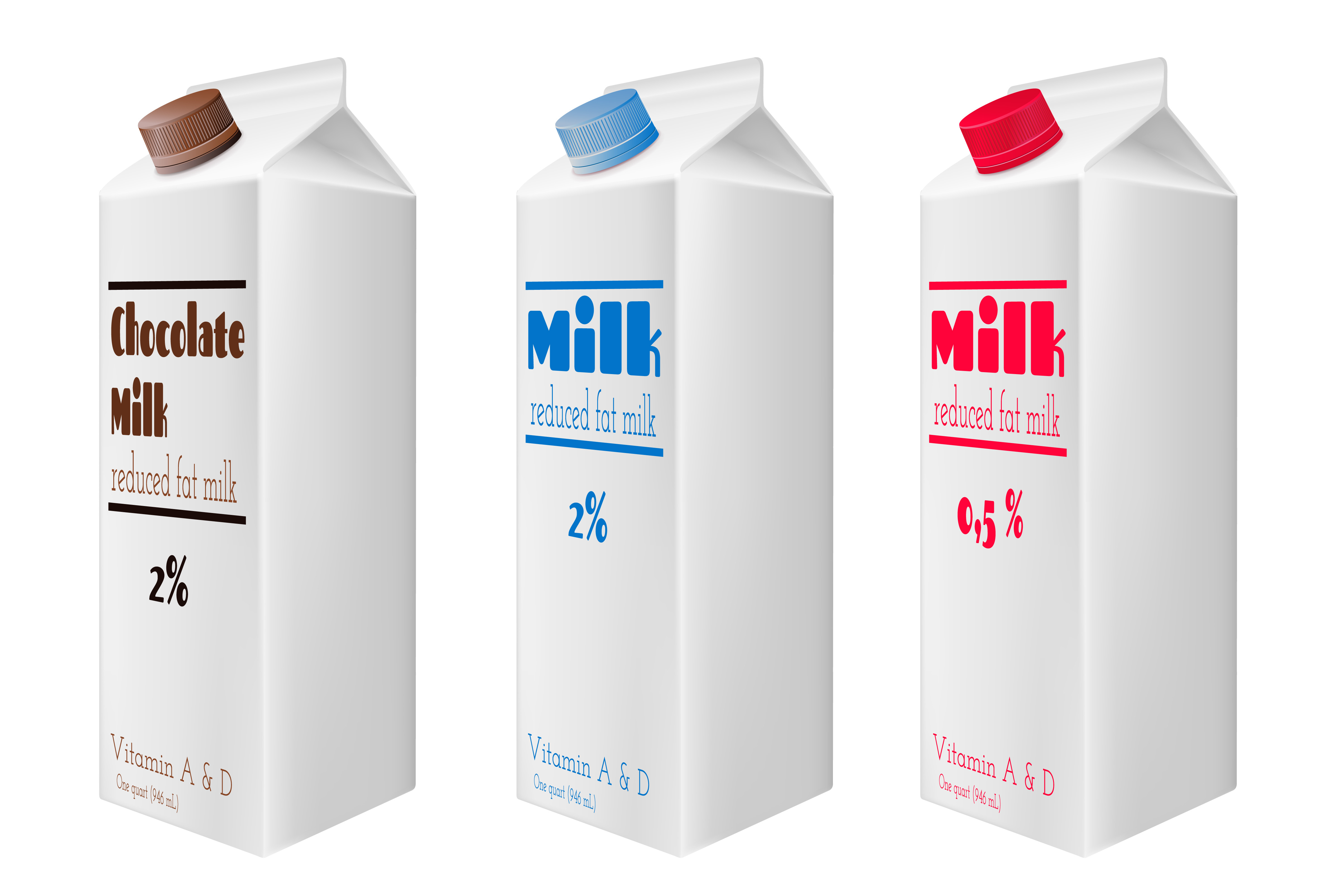 Milk cartons with screw cap, a Merchandise Mockup by Kseniia_designer's ...