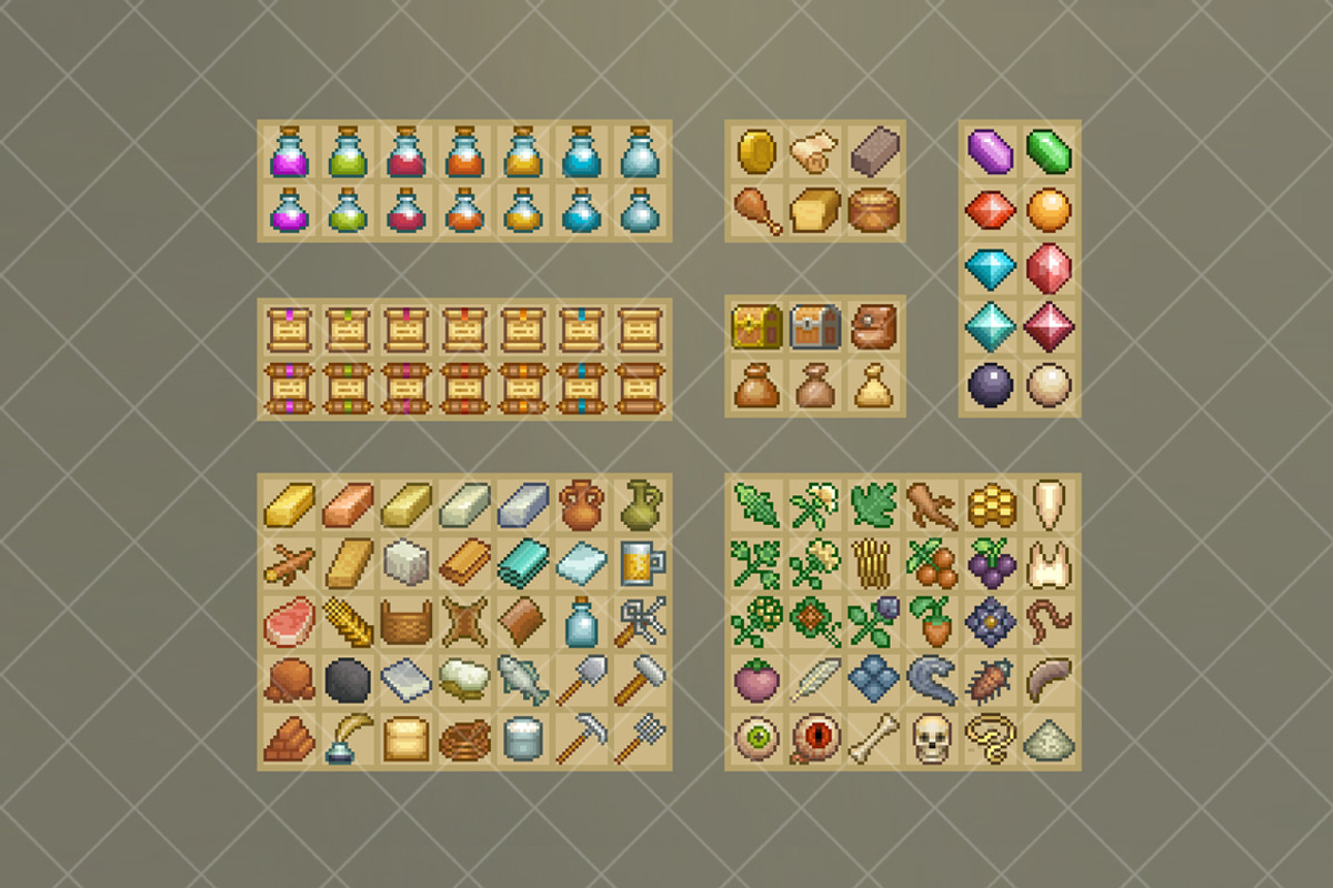 Pixel Art Inventory Icons - 16x16, an Icon by Yusuf Artun