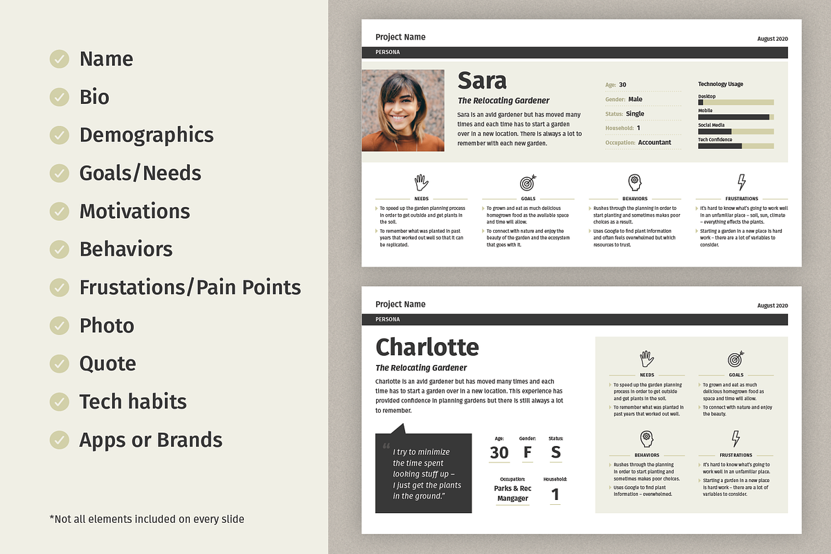 User Research Persona Template