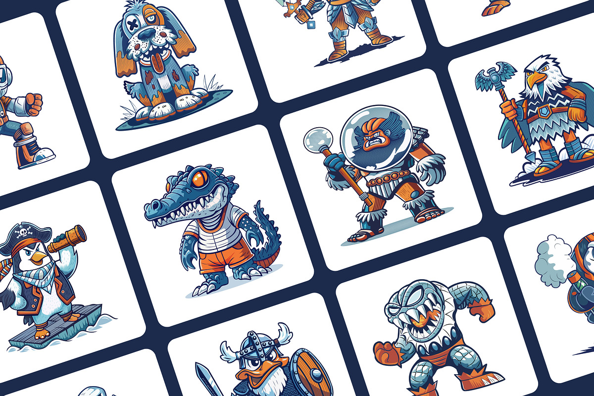 Animated Comic Figures Illustration