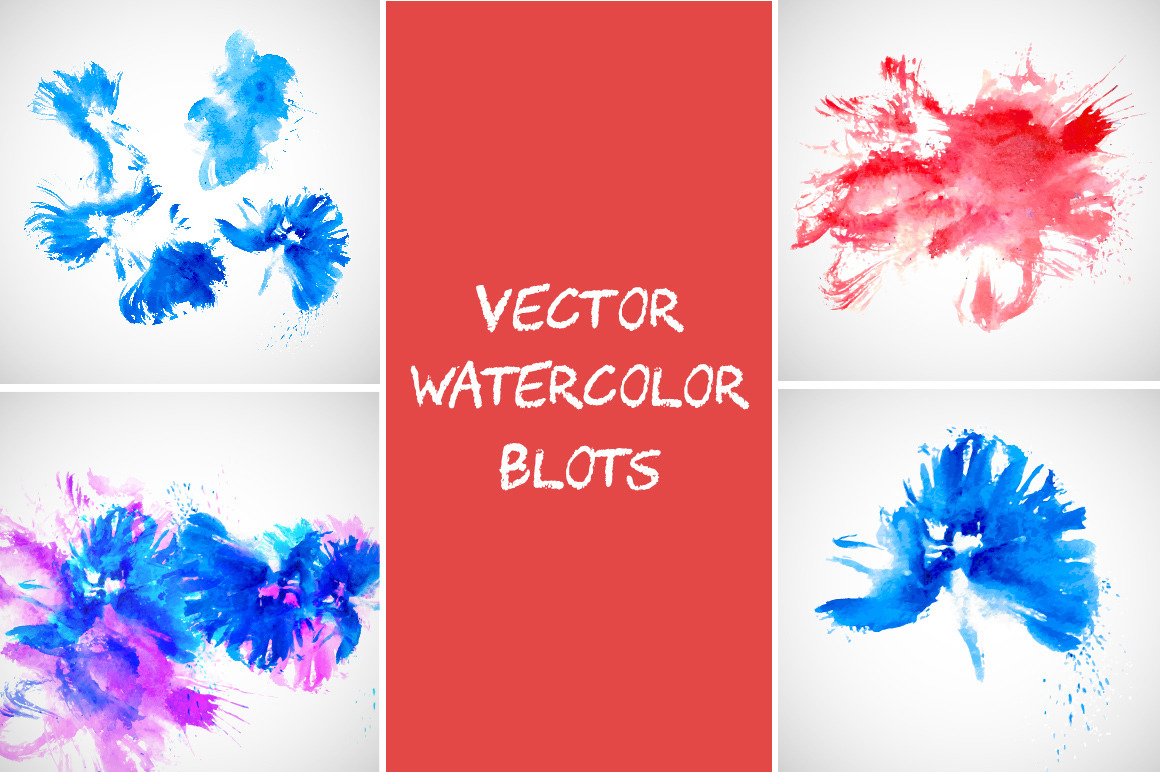 Vector watercolor blots., a Texture Illustration by DikayaMiau