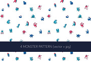 Monster set | Illustrations ~ Creative Market