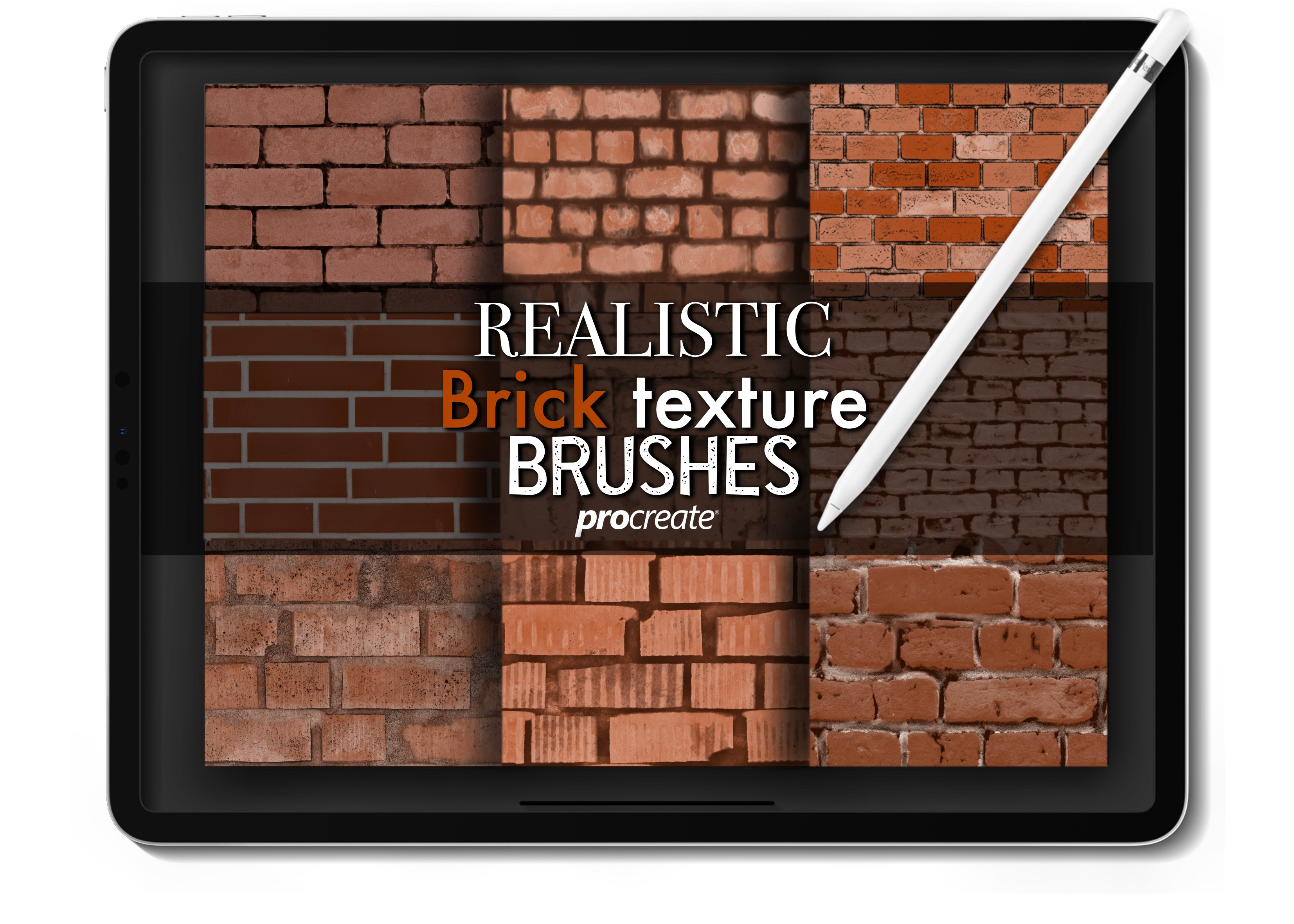 Procreate brush - Brick textures, a Brush Add-On by PDknyStudio