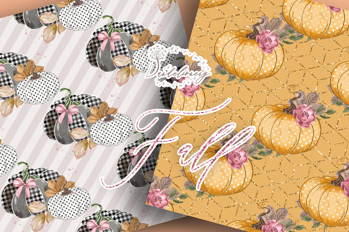 Fall digital paper pack, a Pattern Graphic by designloverstudio
