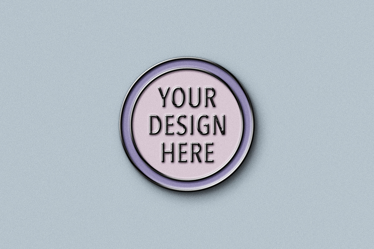 Enamel Badge Mockup, a Product Mockup by Design Squad