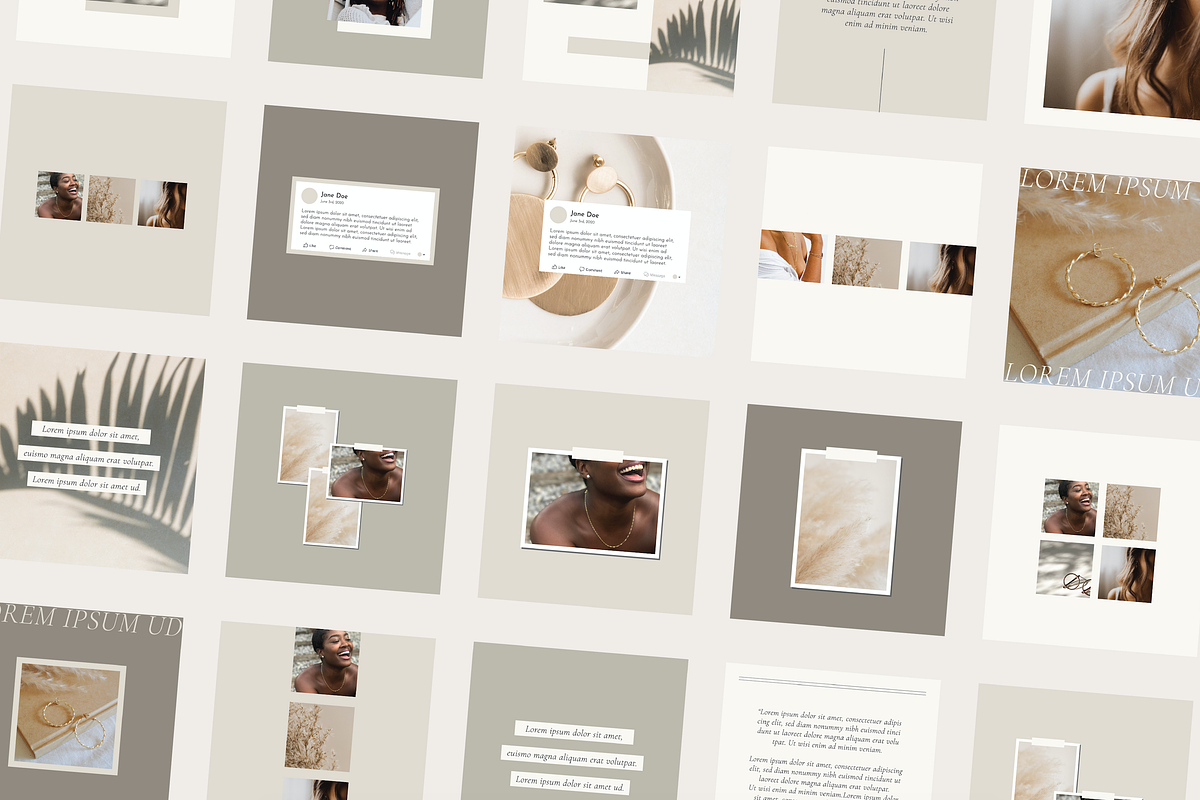 Olive Instagram Social Media Pack, a Social Media Template by Foxtrot ...