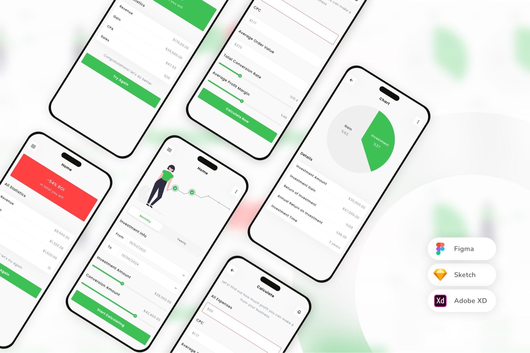 ROI & Investment Calculator UI Kit, an UI Kit Template by uicube