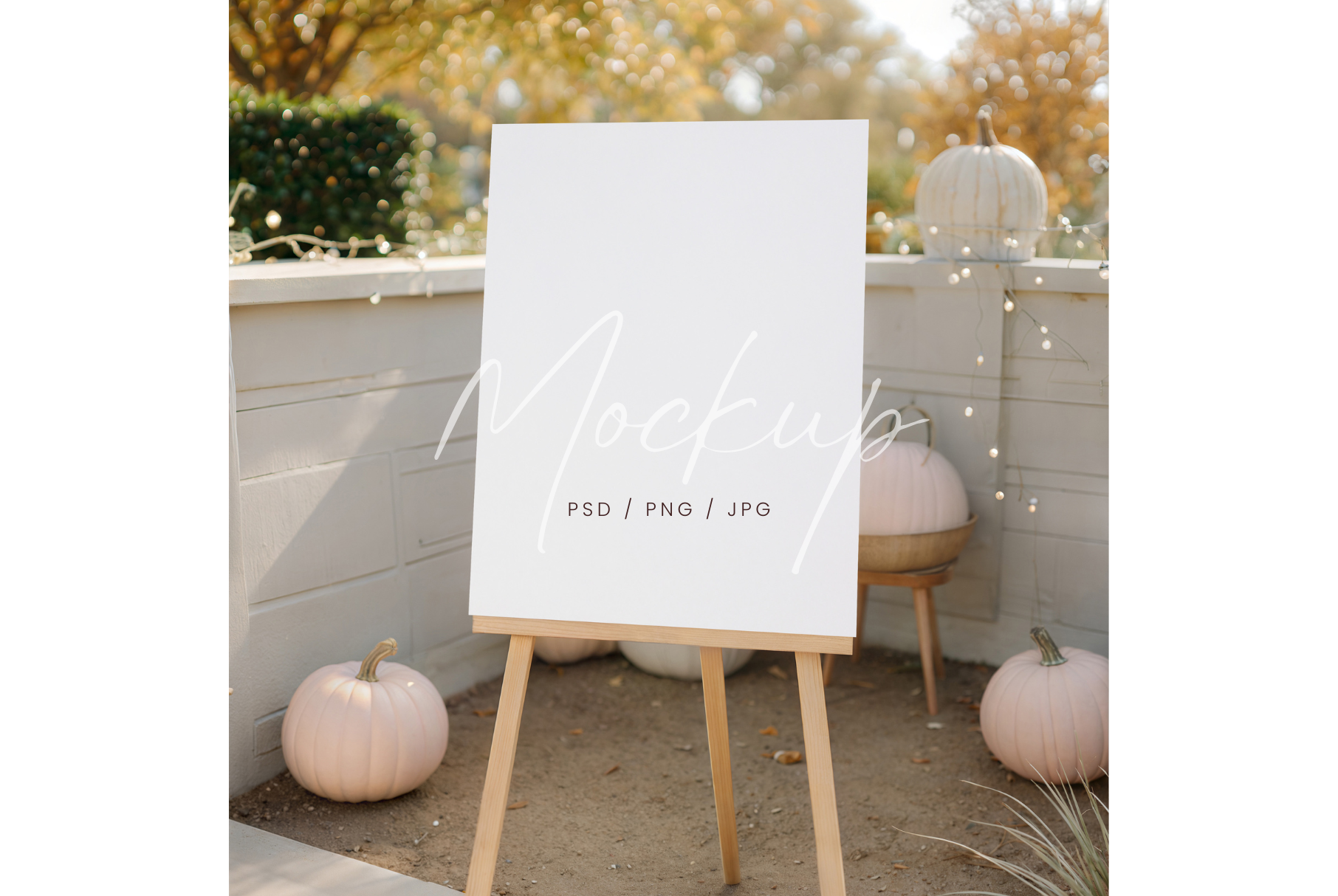 Halloween Easel Mockup, a Product Mockup by TatiMockup | Creative Market
