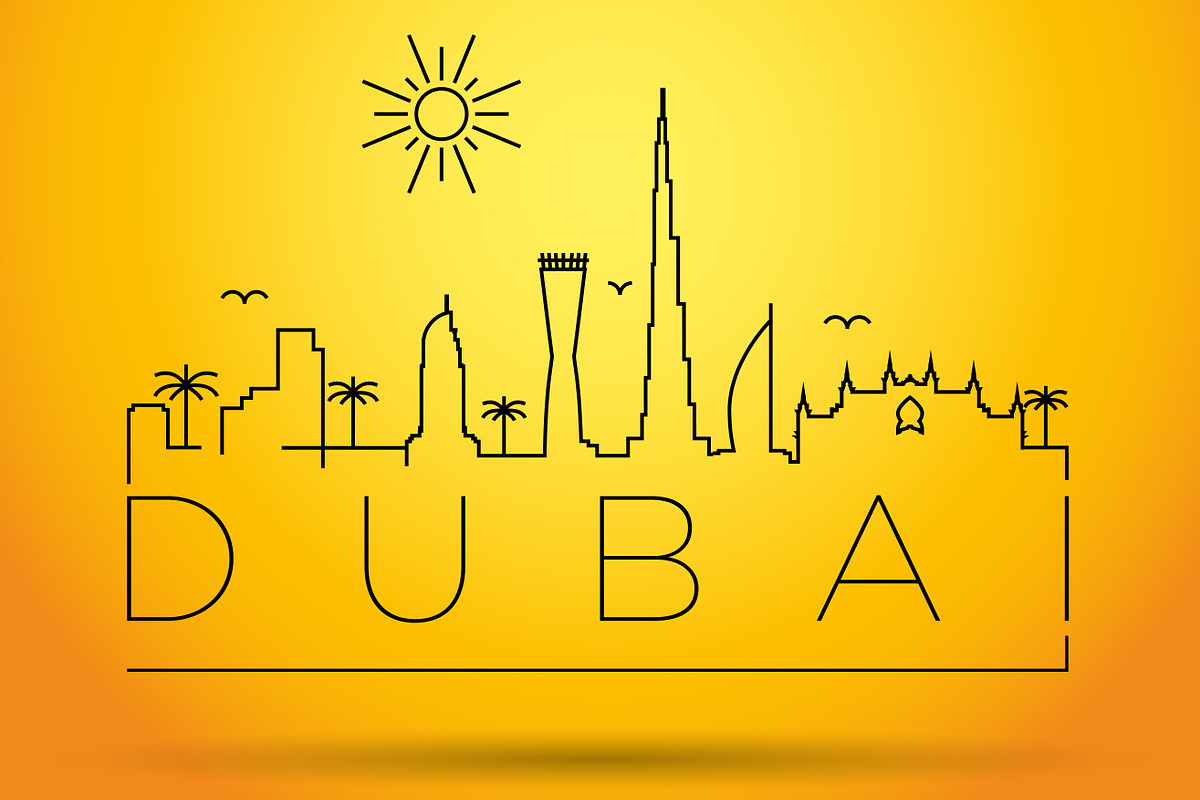 54 Different World Cities Skyline, an Outline Icon by Kursat Unsal