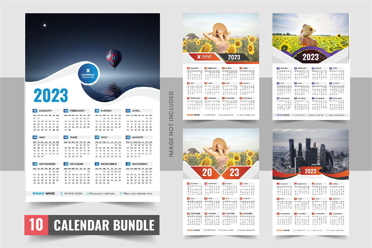 2023 Calendar Design Bundle | Creative Market