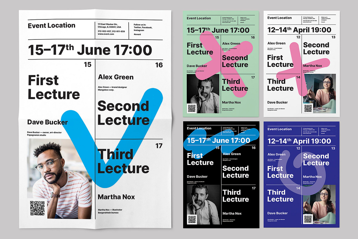 Conference Event Poster Template, a Flyer Template by EDT.Graphics