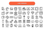 Network and Communication Vector ic | Outline Icons ~ Creative Market