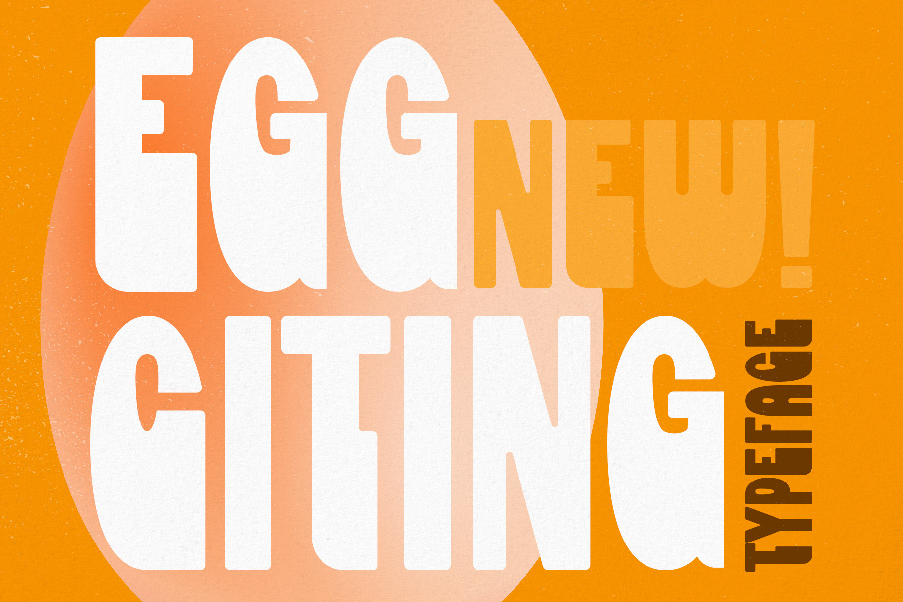 Eggciting Typeface, a Sans Serif Font by HipFonts