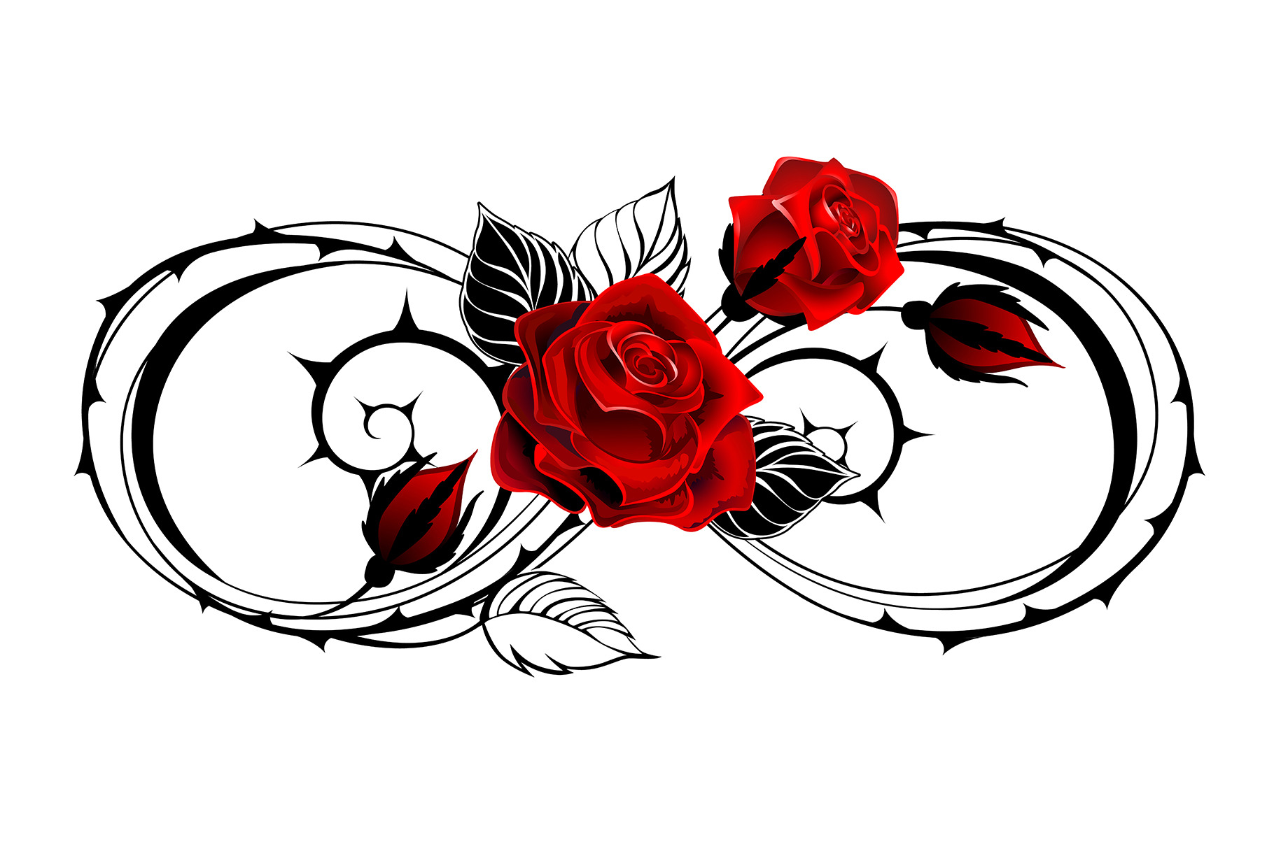 Infinity Outline Symbol with Rose, an Illustration by blackmoon9 ...