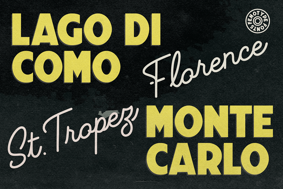 Travel Poster Font Duo, a Script Font by Fenotype