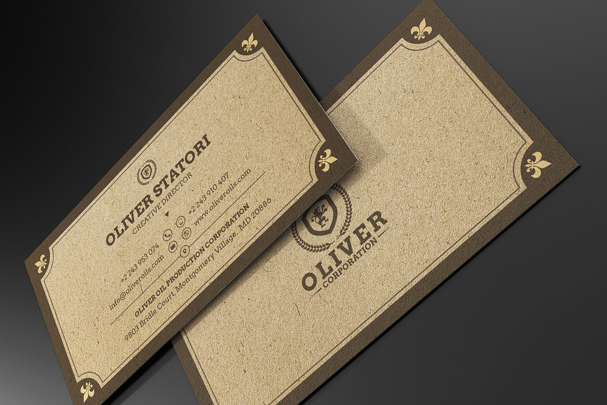 Kraft Paper Business Card Bundle, a Business Card Template by ...
