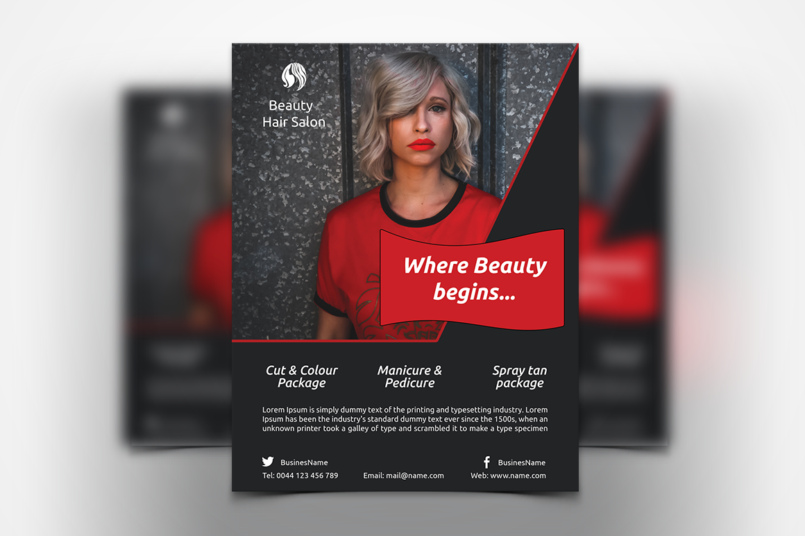 Hair Style Flyer, a Flyer Template by Creatricks