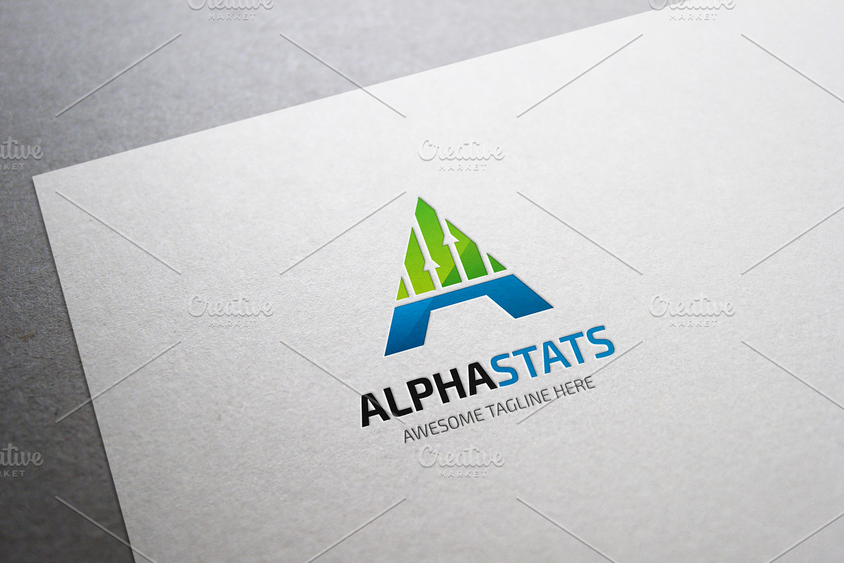 Alpha Stats Letter A Logo, a Branding & Logo Template by XpertgraphicD
