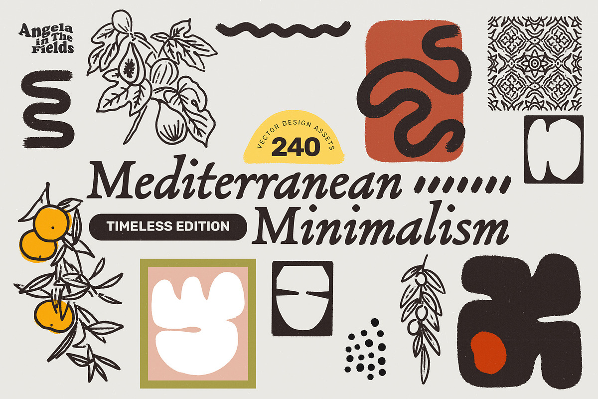 Mediterranean Minimalism Objects, an Object Graphic by angelainthefields