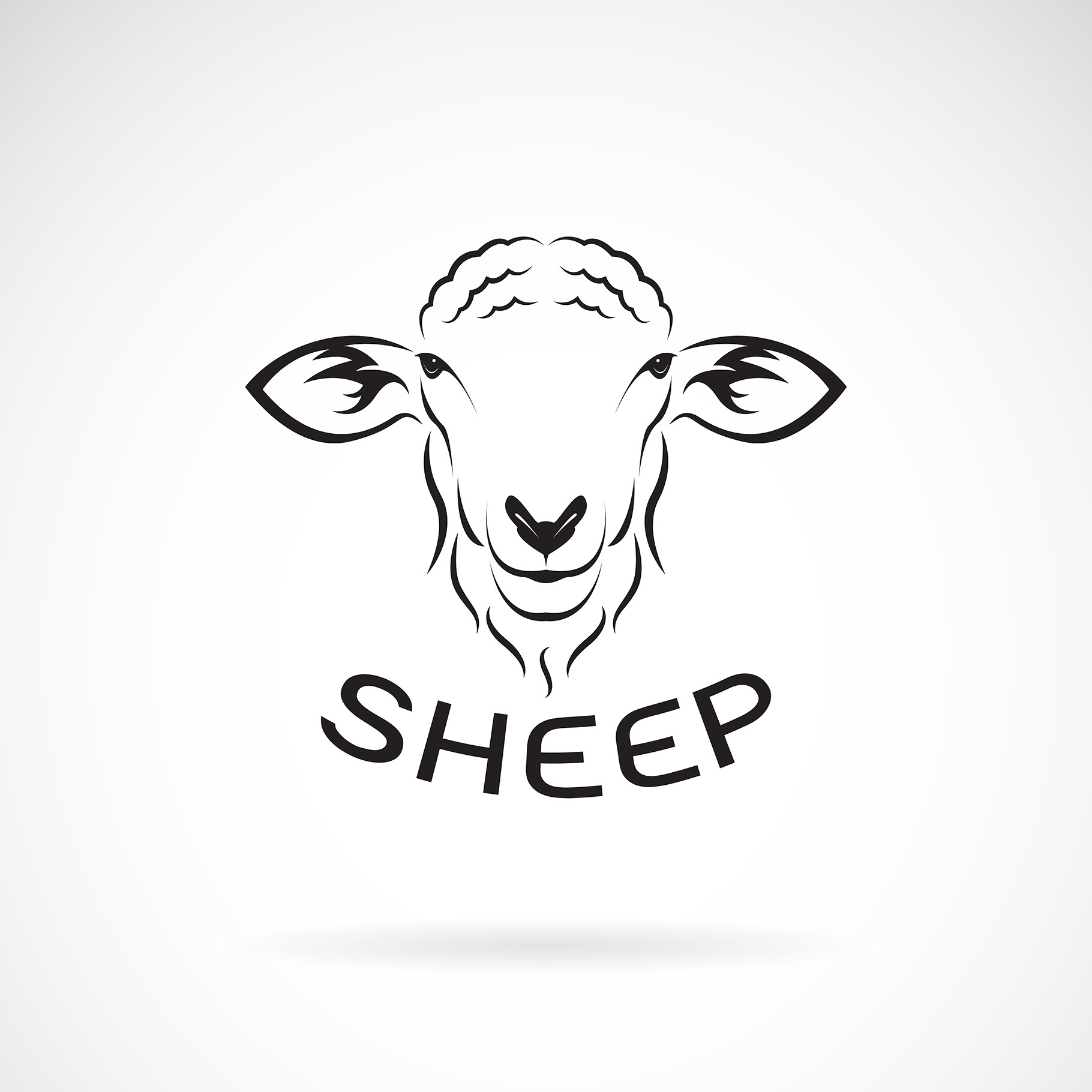Vector of sheep head design. Animal. | Icons ~ Creative Market