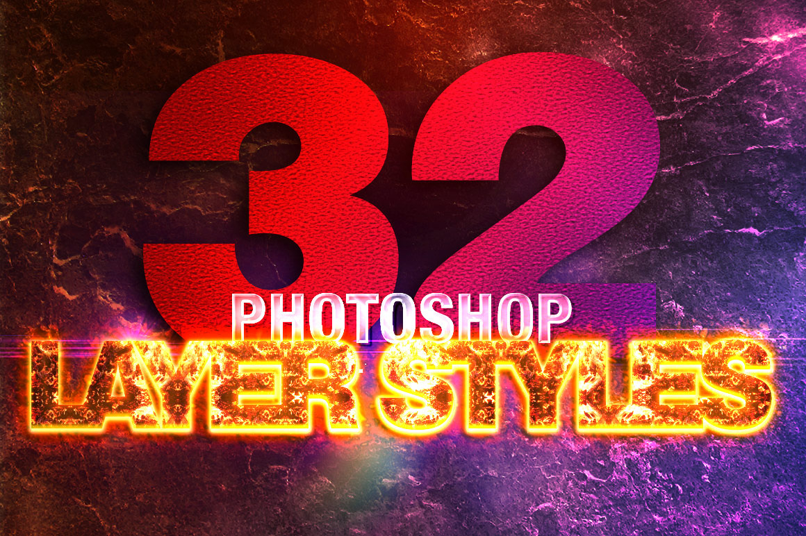 32 Photoshop Layer Styles, a Layer Style Add-On by SeraphimChris