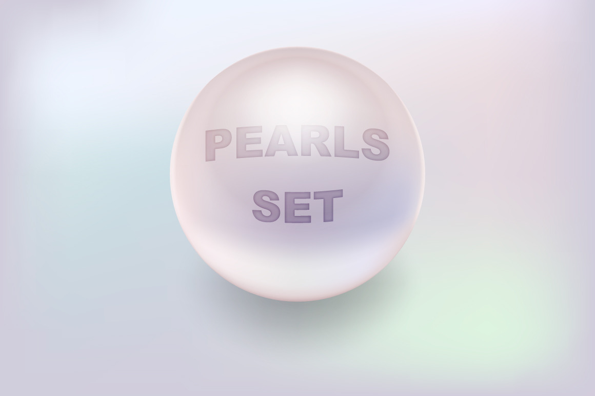 Realistic vector pearls set, an Object Graphic by Gomolach