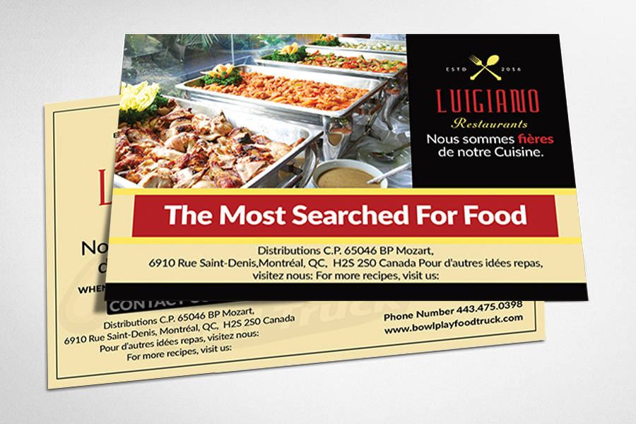 Restaurant Post Card, a Card Template by AfzaalGraphics | Creative Market