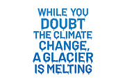 Climate change vector lettering, an Illustration by Zagach Letters
