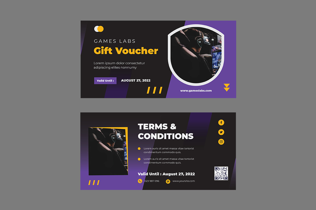 Games Gift Voucher, a Stationery Template by Rahardi Creative
