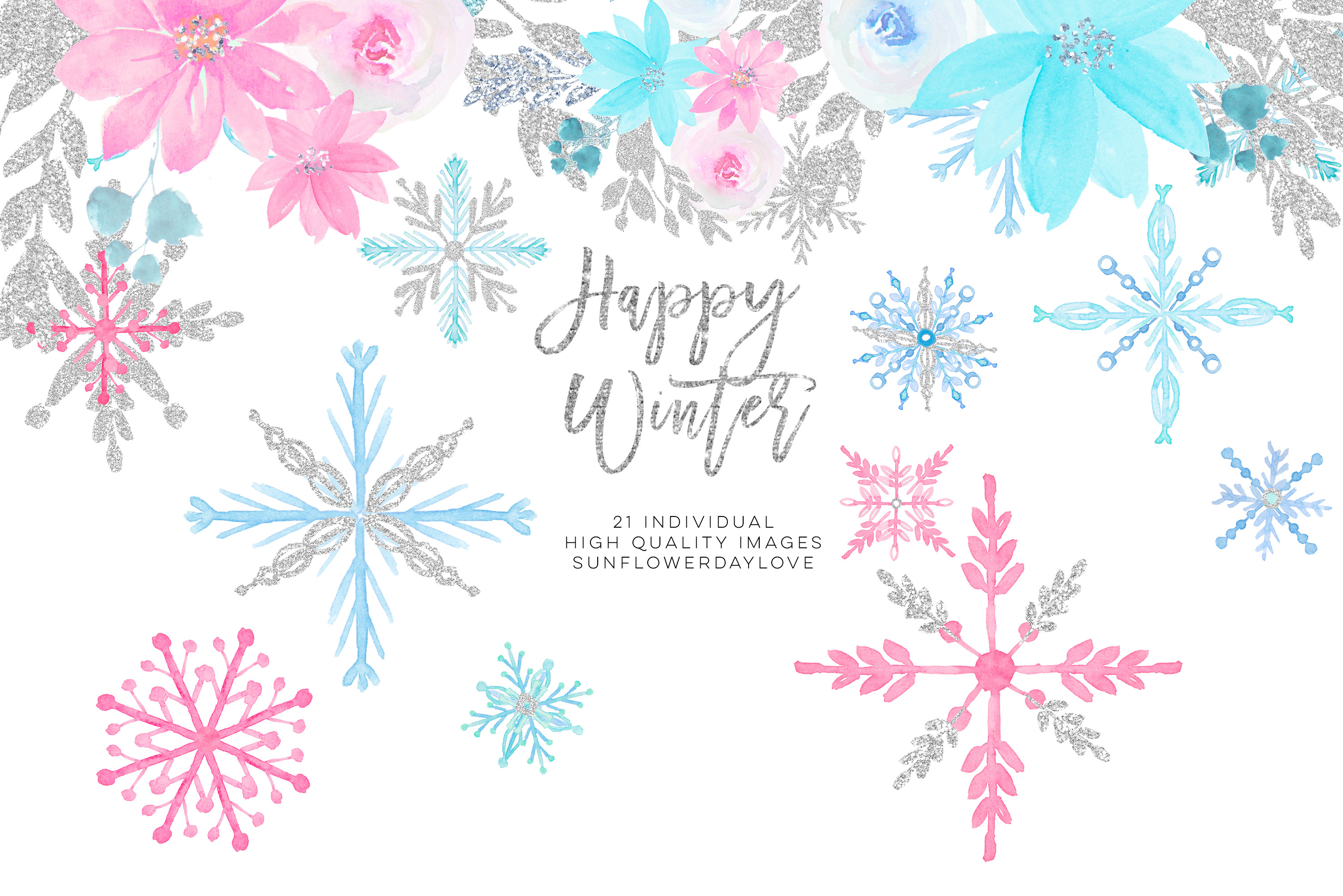 Winter snowflakes clipart | Illustrations ~ Creative Market