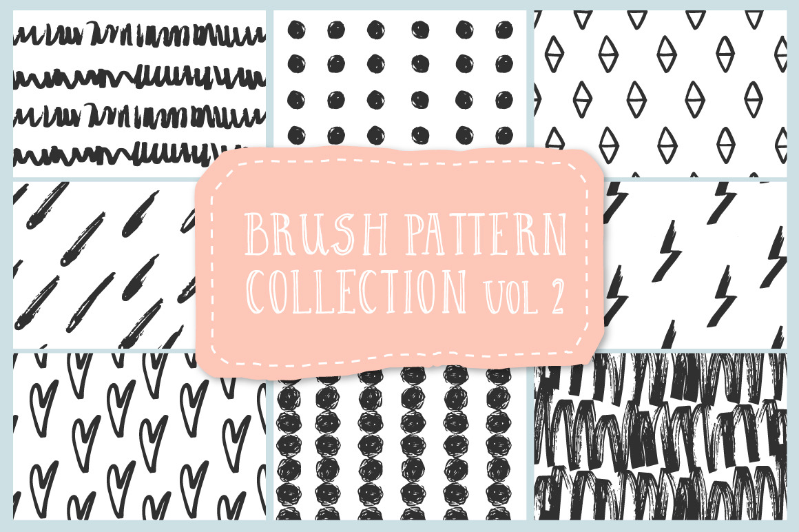 Brush pattern collection vol2, a Pattern Graphic by Anatartan Design
