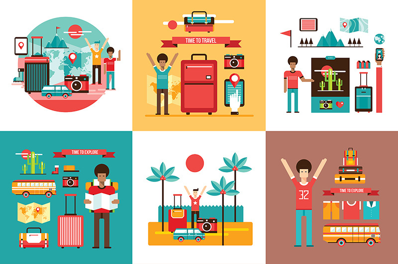Travel Vacation Trip Recreation set, an Object Illustration by Anttoniu
