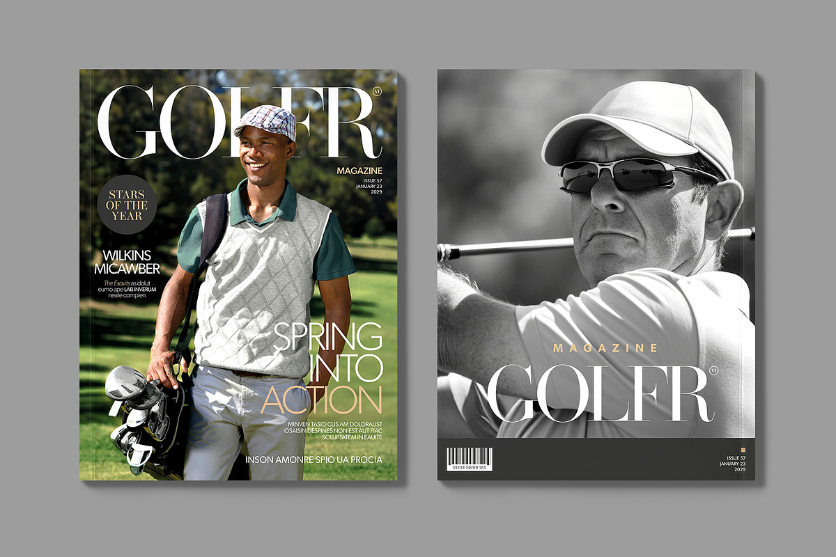 Golf Magazine Template, a Magazine Template by BrandPacks