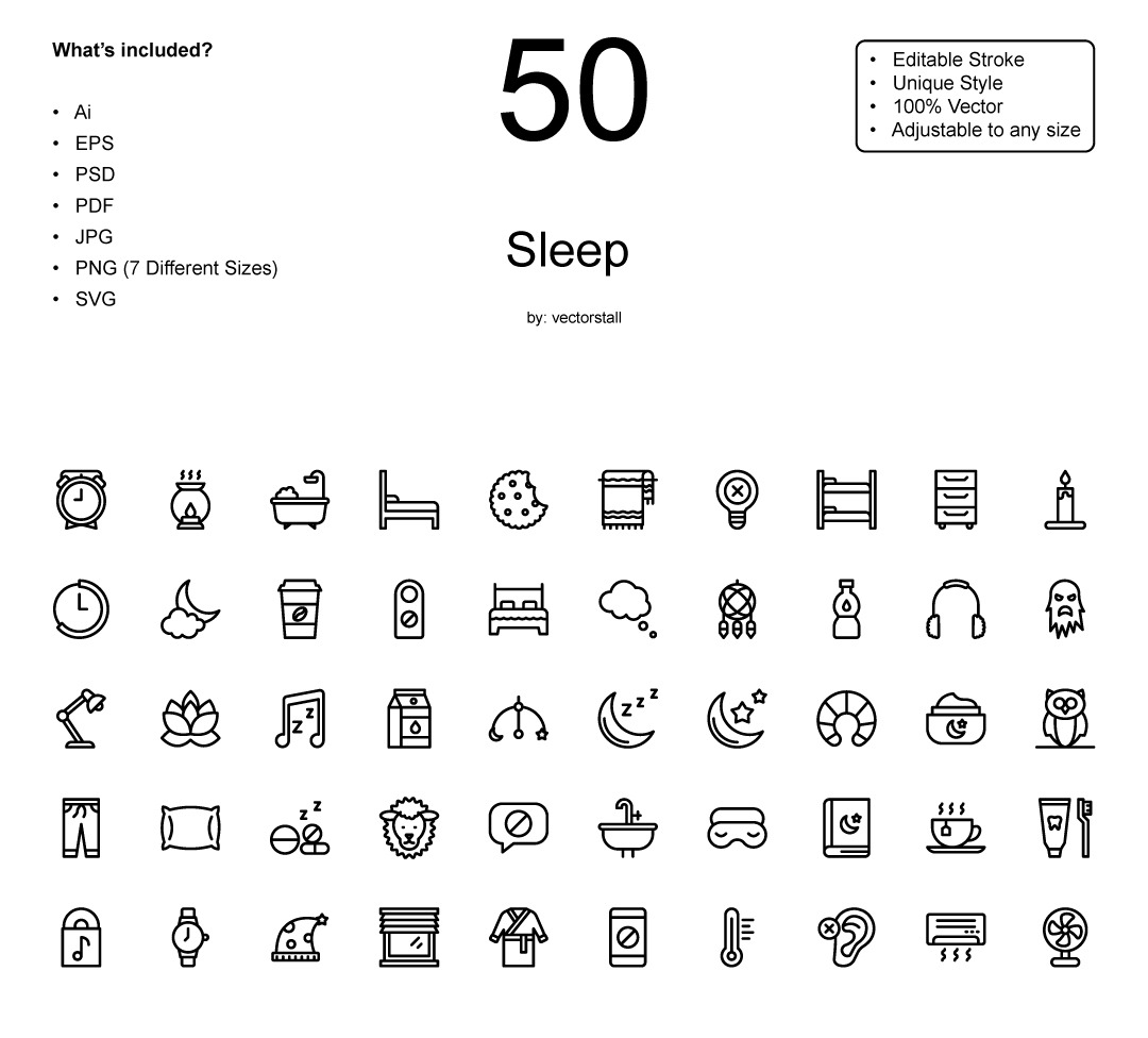 Sleep, an Icon by Vector Stall