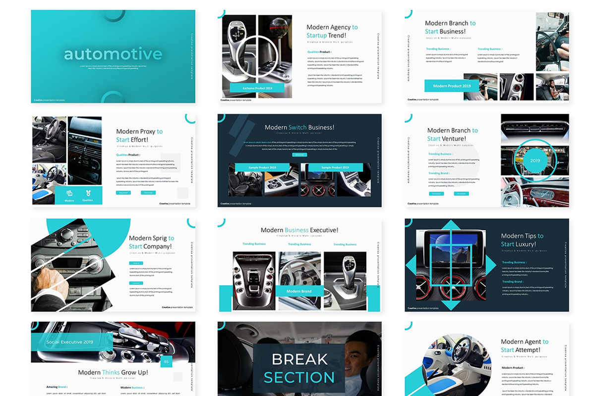 Automotive - Powerpoint Template, a Presentation Template by AQR Studio
