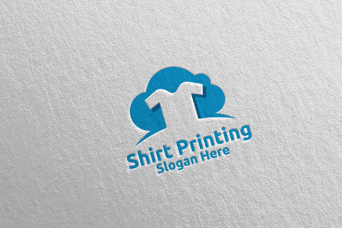 Cloud T shirt Printing Logo 76, a Branding & Logo Template by denayunebgt