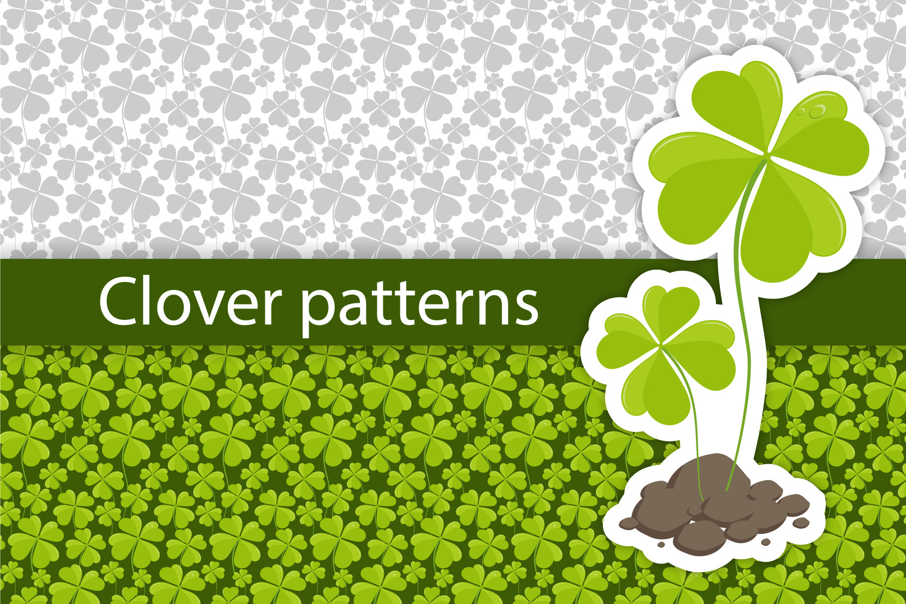 Clover Pattern & Vector Illustration, a Pattern Graphic by Plaid4You