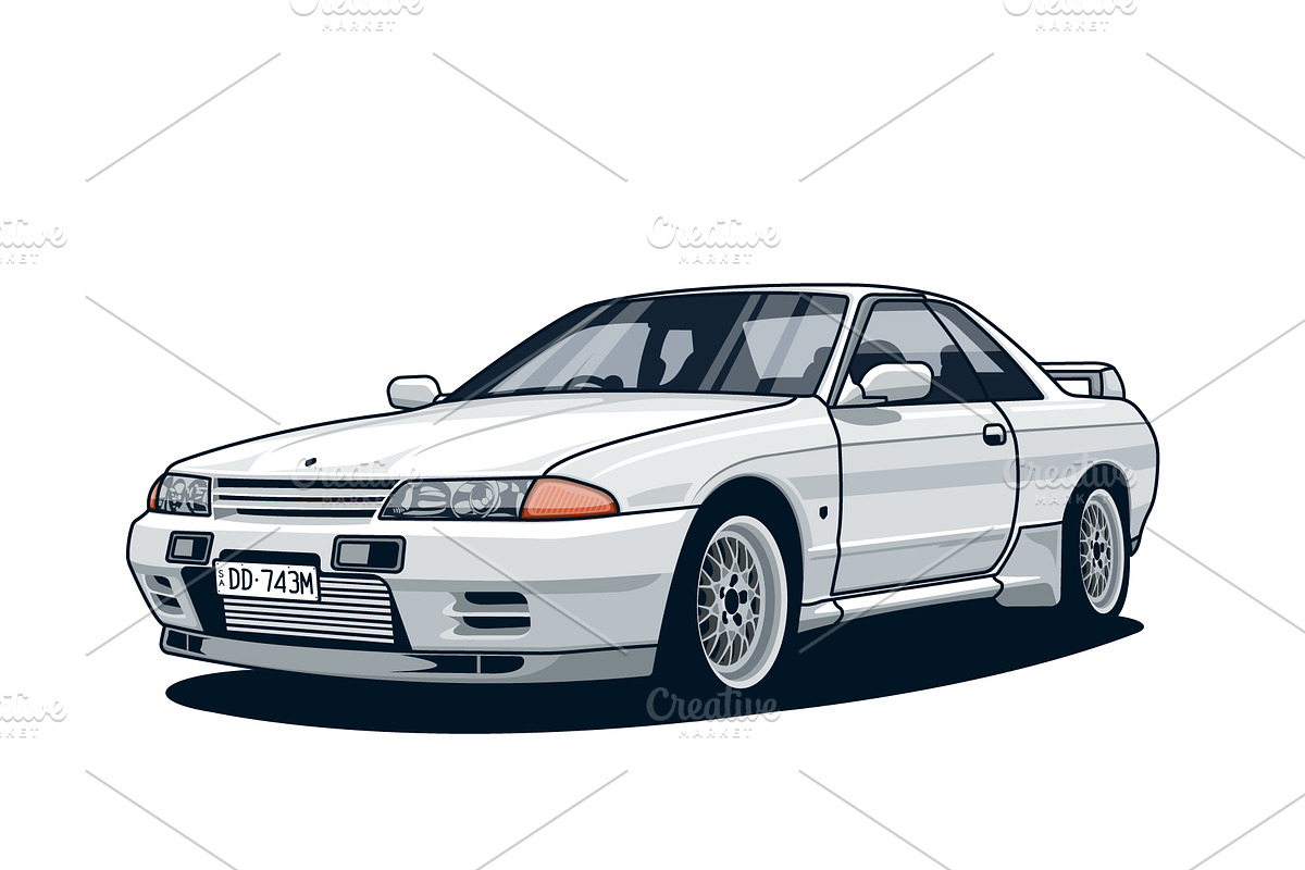 Nissan skyline gtr r32, an Illustration by Light_Lenser