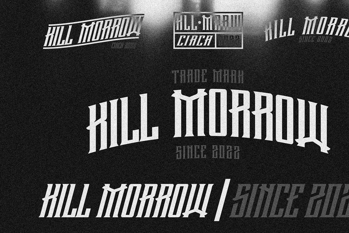 Kill Morrow Font, a Symbol Font by GRVS Studio | Creative Market