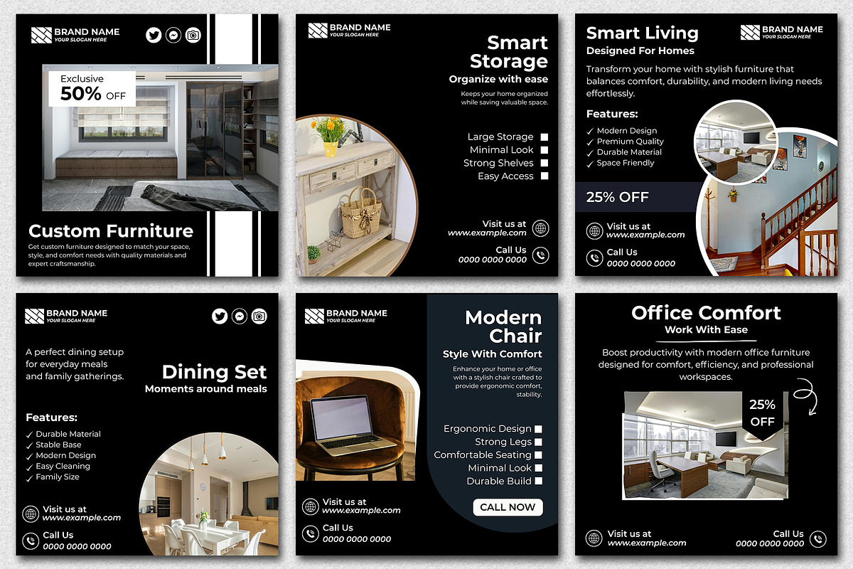 Furniture Store Canva Posts