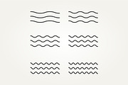 ocean, lake, and river waves icon | Creative Market