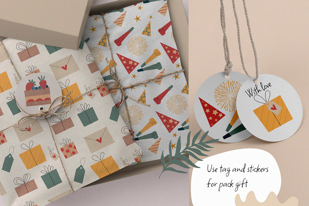 Birthday party collection clipart, a Decorative Illustration by svetlatek