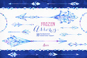 Frozen Arrows. Watercolor collection, an Object Graphic by OctopusArtis