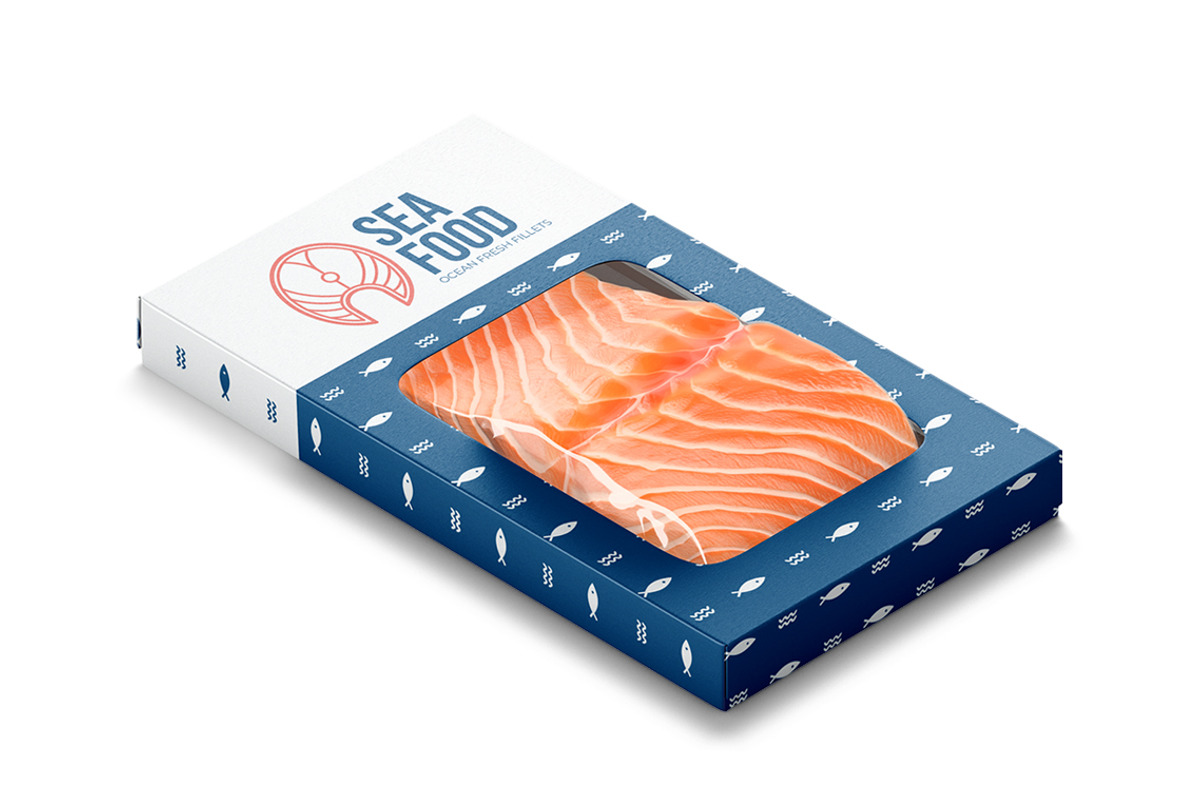 Salmon Pack Mockups, a Packaging Mockup by rebrandy | Creative Market