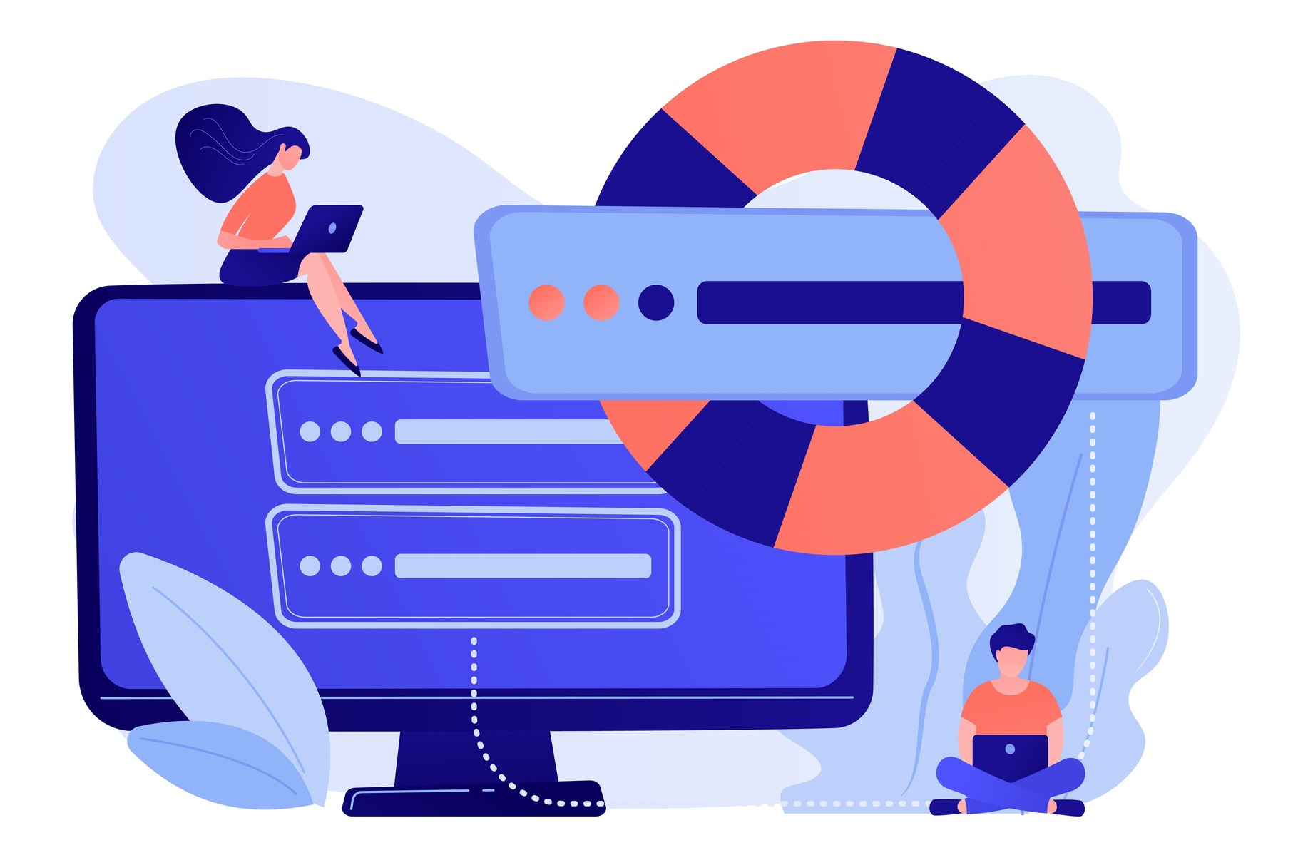 Backup server concept vector, a Person Illustration by Visual Generation