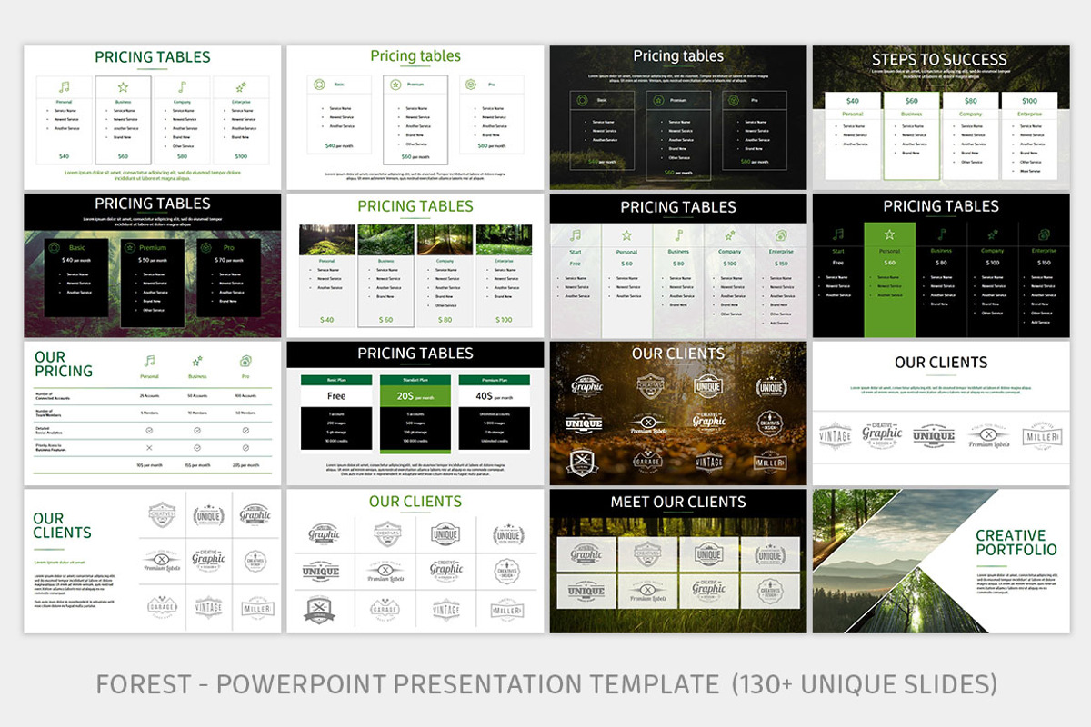 Forest- PowerPoint Template, a Presentation Template by Helga_Design