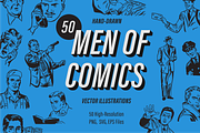 Men of Comic Books Illustrations, an Illustration by FM Era Studio