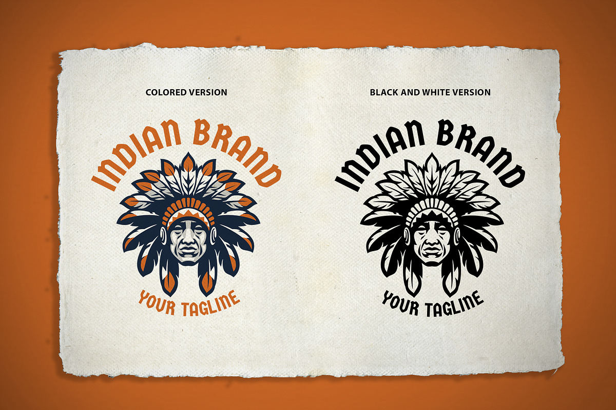 Indian Chief Head Logo, a Branding & Logo Template by bazzier_graphik
